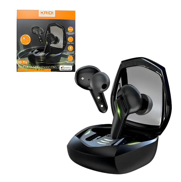 FONE DE OUVIDO GAMER 776 BLUETOOTH SEM FIO ACADEMIA COR PRETO – ND.com