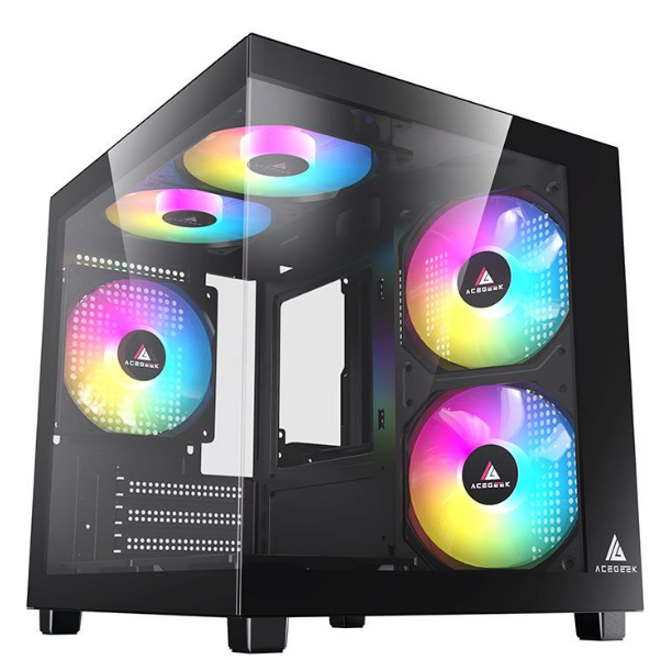 GABINETE GAMER ACEGEEK TIDE, MID-TOWER, LATERAL DE VIDRO, PRETO, AG ...