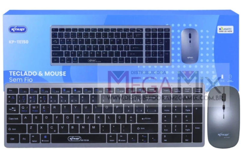 KIT TECLADO E MOUSE SEM FIO KNUP KP-TE150 – ND.com